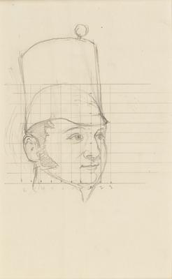 not titled [study for the head of a soldier for 'The Foundation of ...