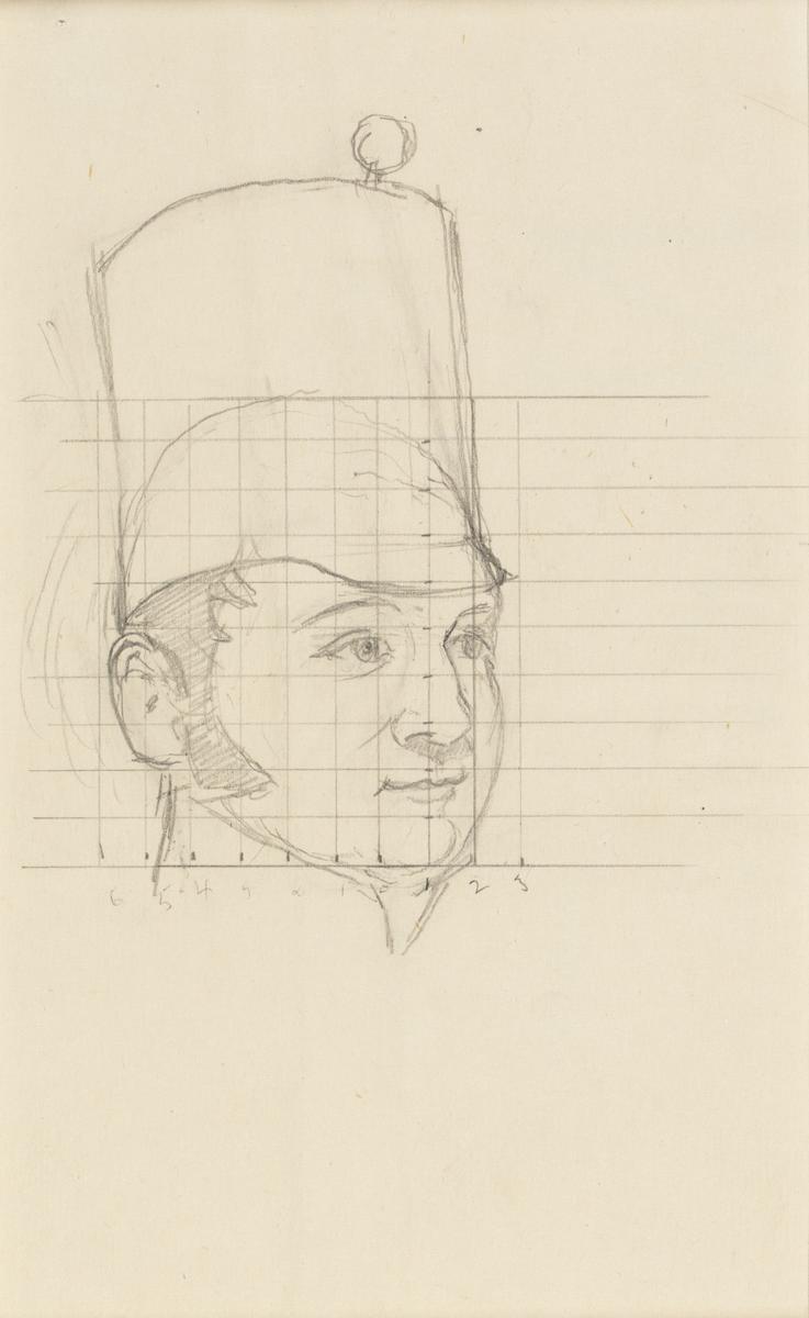 not titled [study for the head of a soldier for 'The Foundation of ...