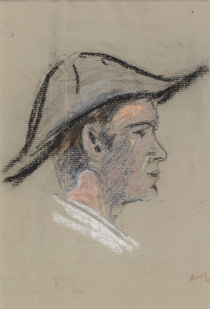 not titled [study for the head of Captain C H Fremantle for 'The ...